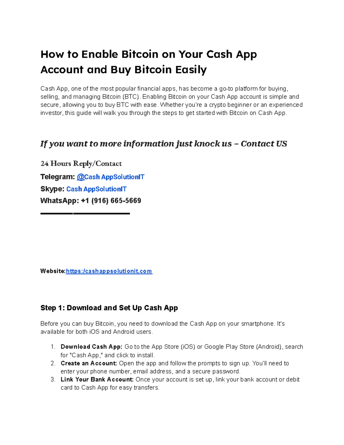 How to Enable Bitcoin on Your Cash App Account and Buy Bitcoin Easily ...