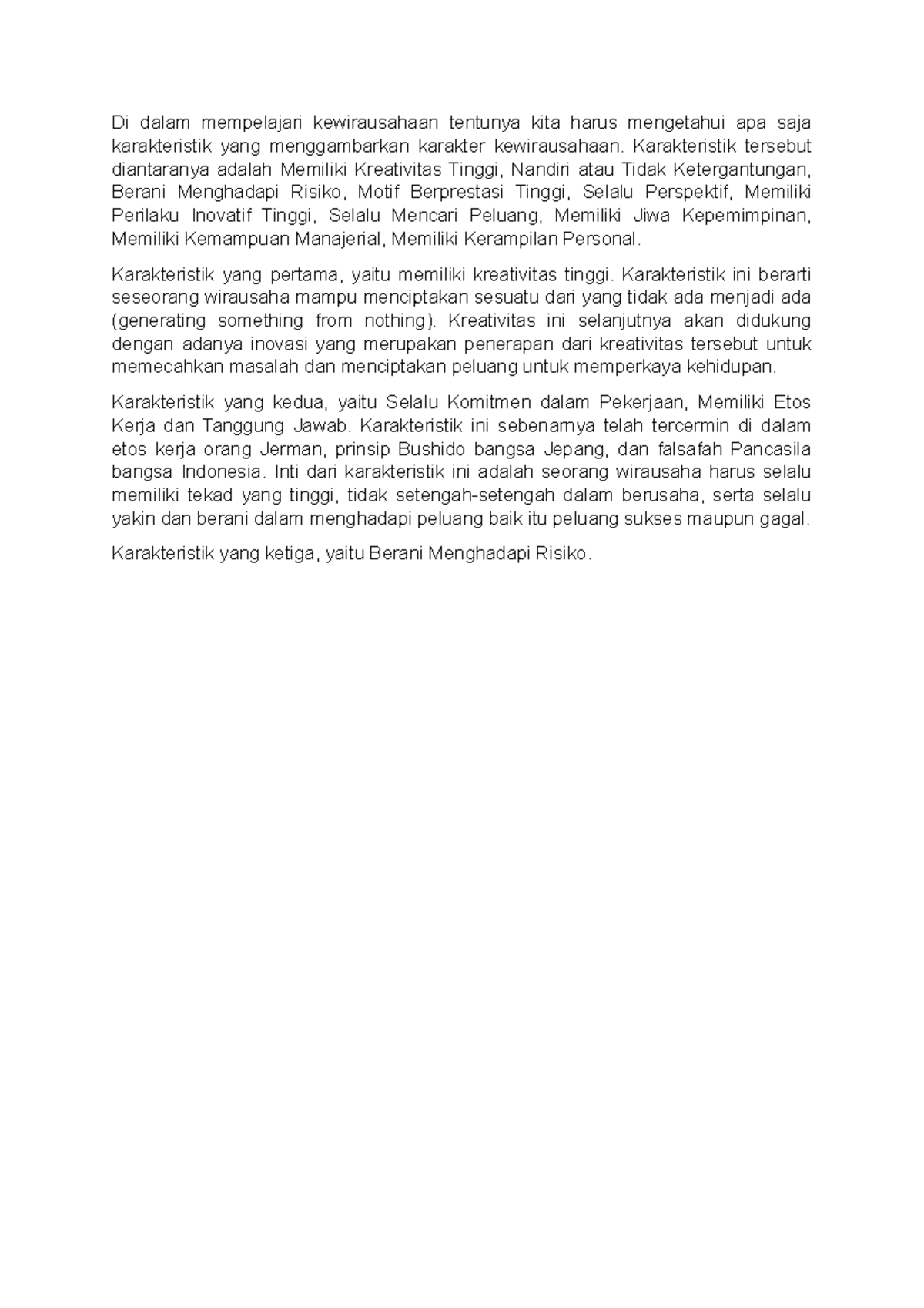 Ltm wirausaha - asdadsasd - Di dalam mempelajari kewirausahaan tentunya ...