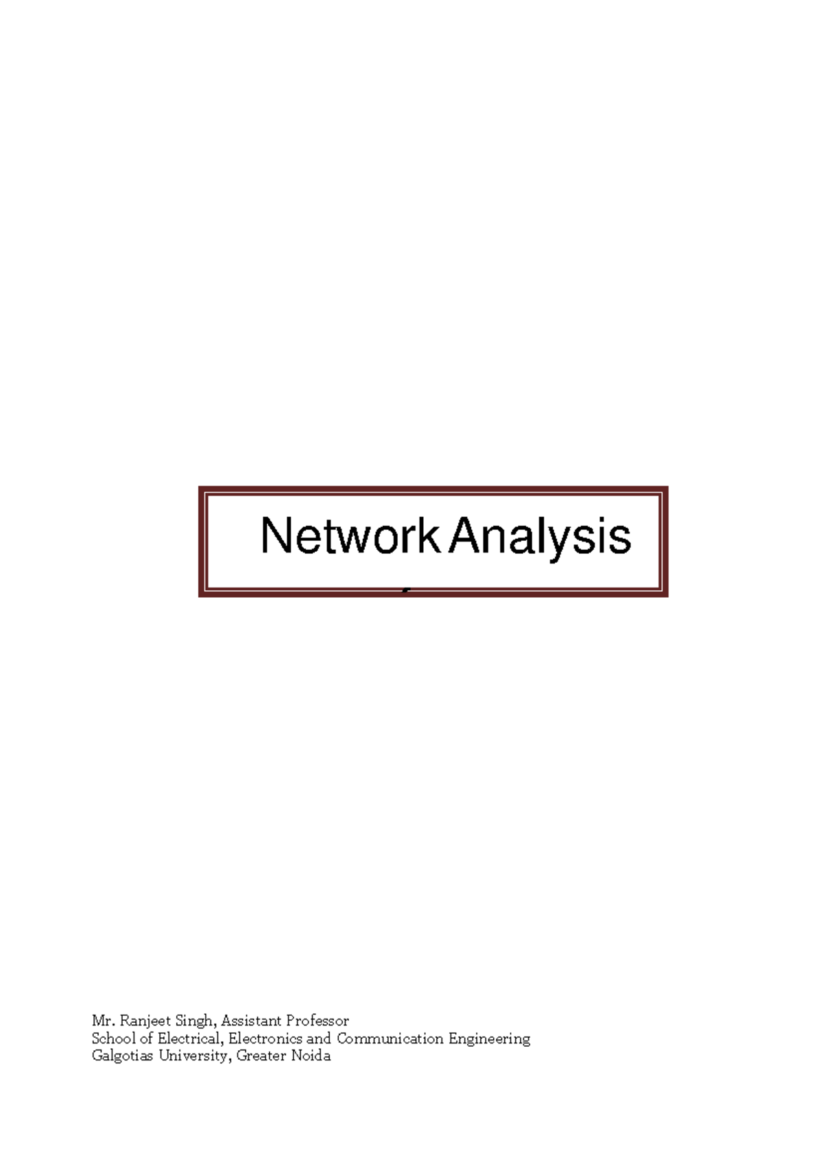 Objective questions Unit wise Network analysis and synthesis - Network ...