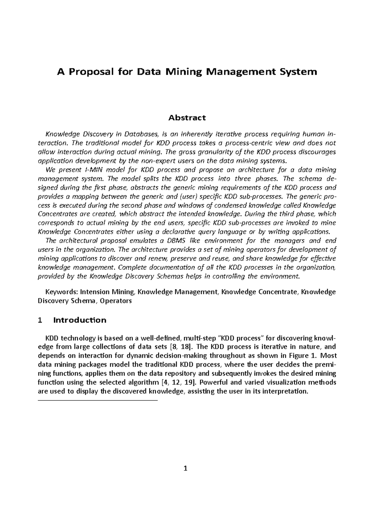 Elavarsi Research Proposal phd - A Proposal for Data Mining Management ...
