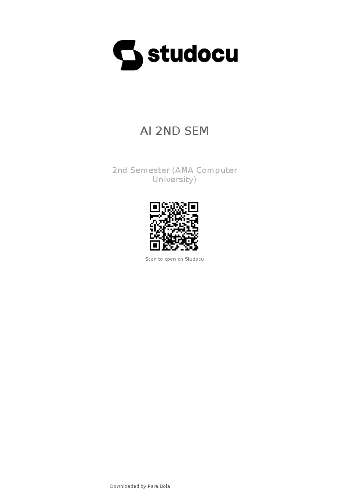 Ai-2nd-sem - Artificial second sem - AI 2ND SEM 2nd Semester (AMA ...