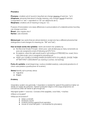 Phonetics Transcription and Theory SPHSC 302 course outline - : : The ...