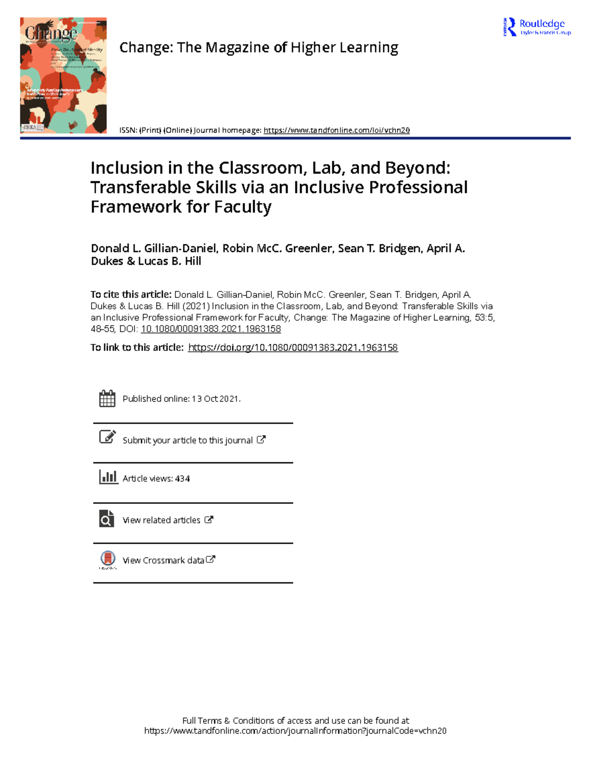 Inclusion in the Classroom Lab and Beyond Transferable Skills via an ...