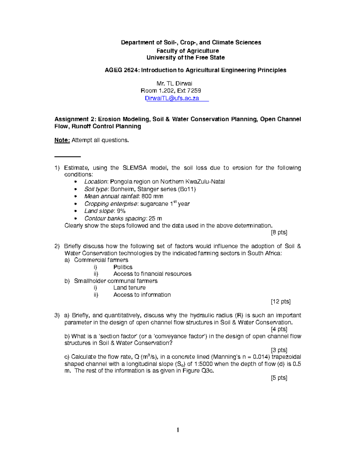 Assignment 2 AGEG 2624, example of an assignment - 1 Assignment 2 ...