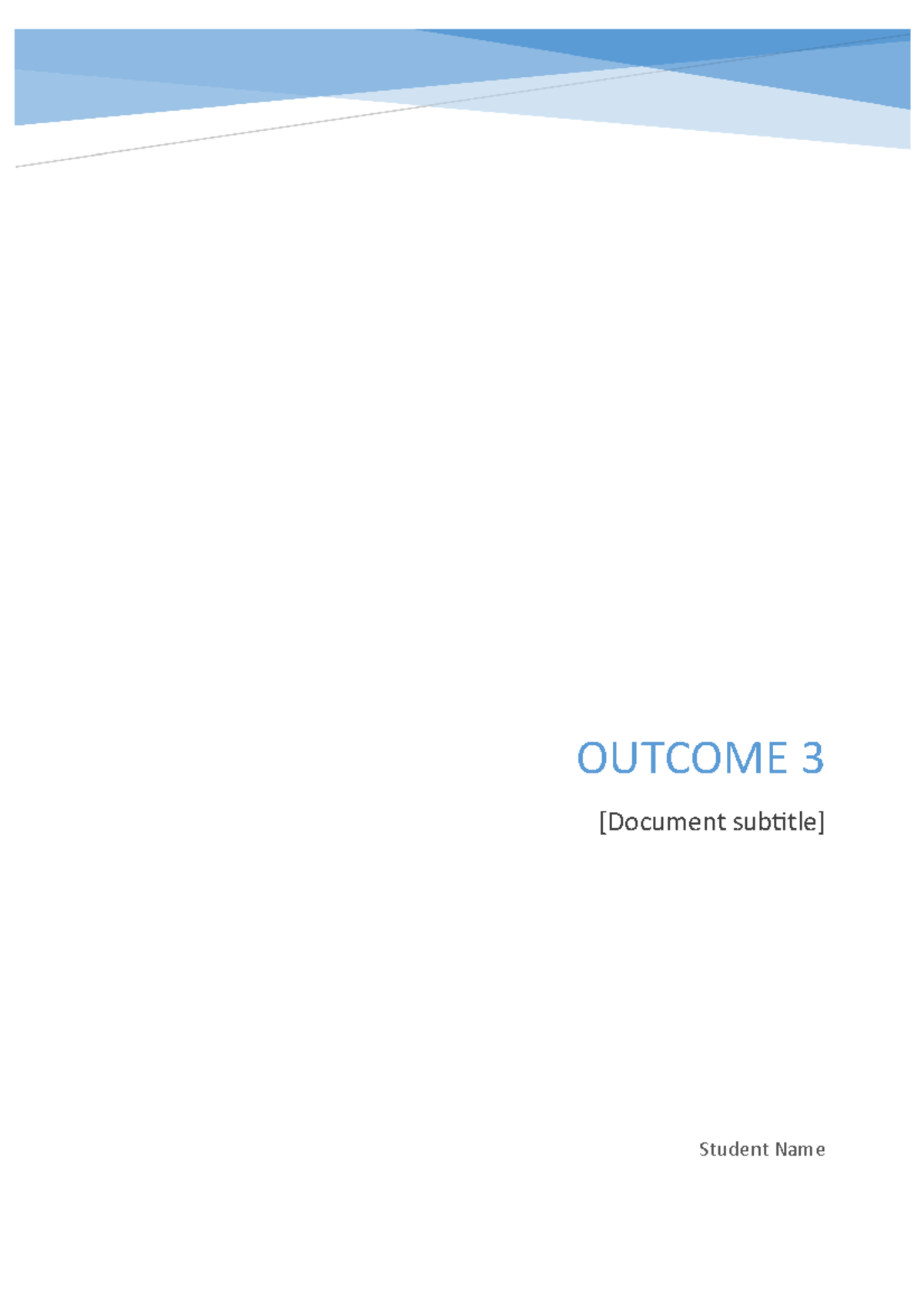 Outcome 3 remediated - Student Name OUTCOME 3 [Document subtitle ...