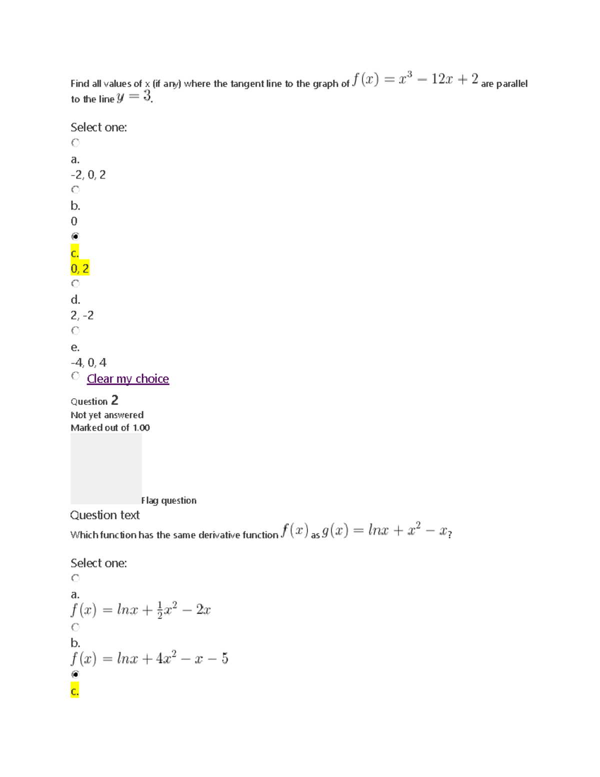 Calculus Math 1211 Graded Quiz Unit 3 - Find all values of x (if any ... Calculus Math 1211 Graded Quiz Unit 3 - Find all values of x (if any ...