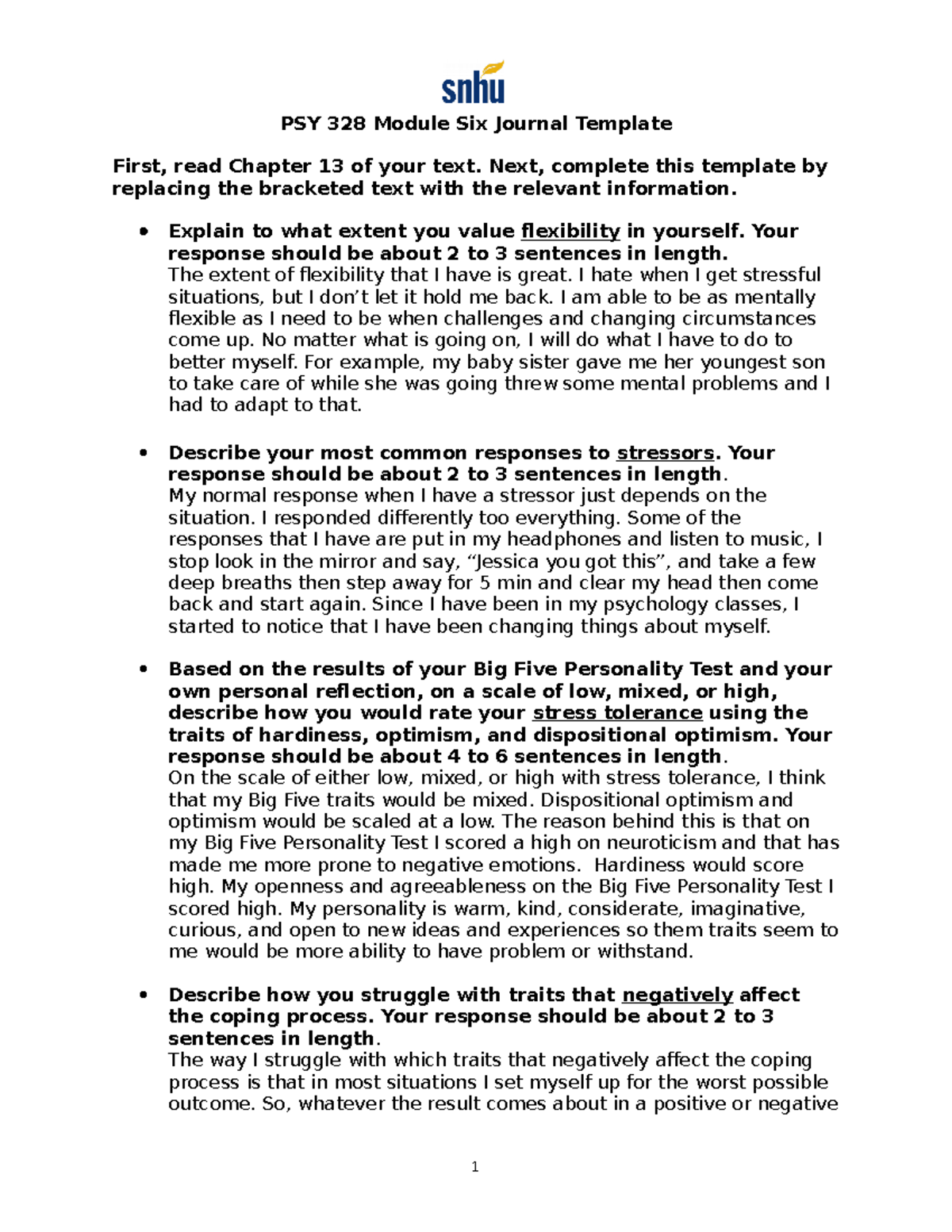 6 PSY 328 Module Six Journal Template - PSY 328 Module Six Journal ...