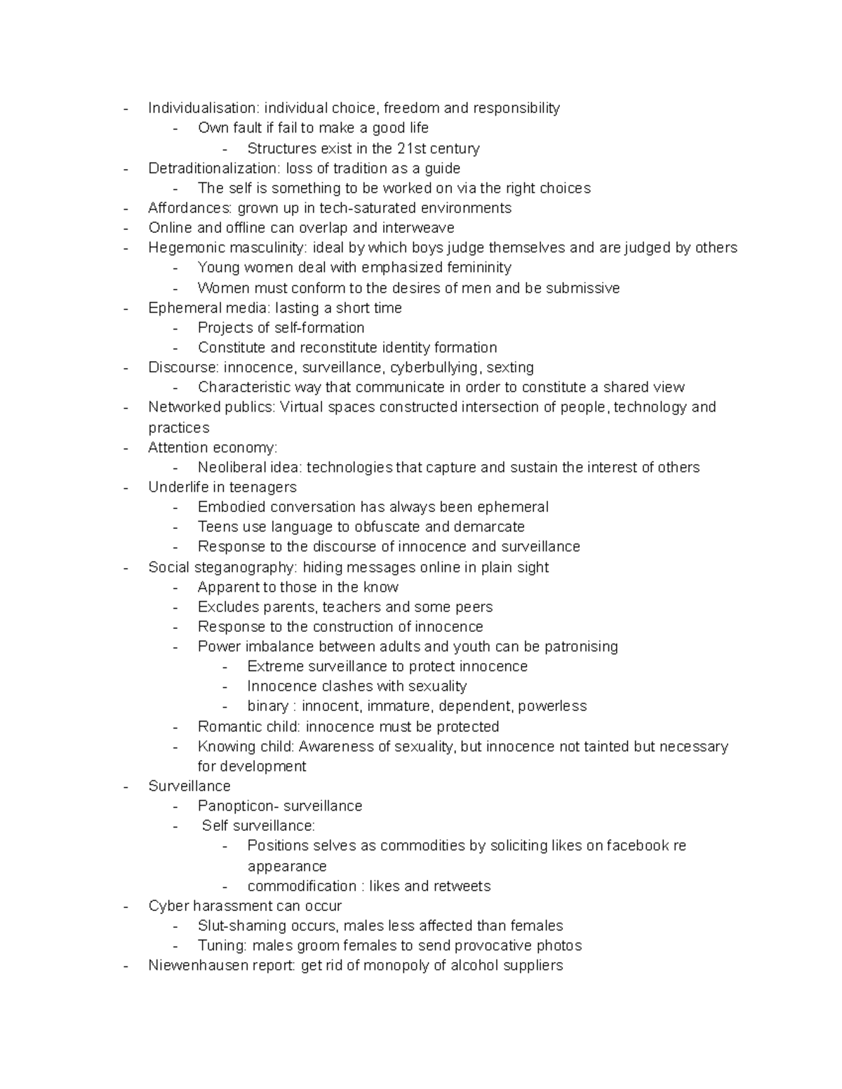 Youth sociology - notes - ASC102 - Deakin - Studocu