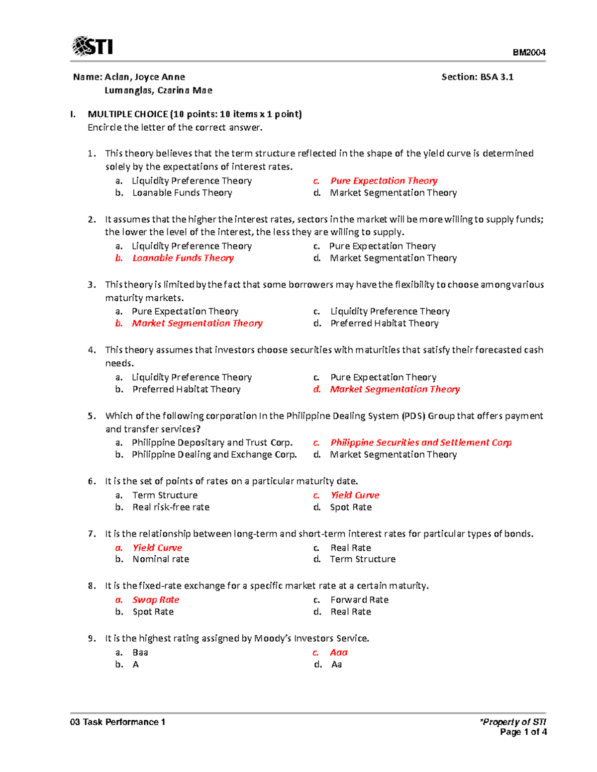 03 Task Performance 1 - hrtrht - 03 Task Performance 1 *Property of STI ...