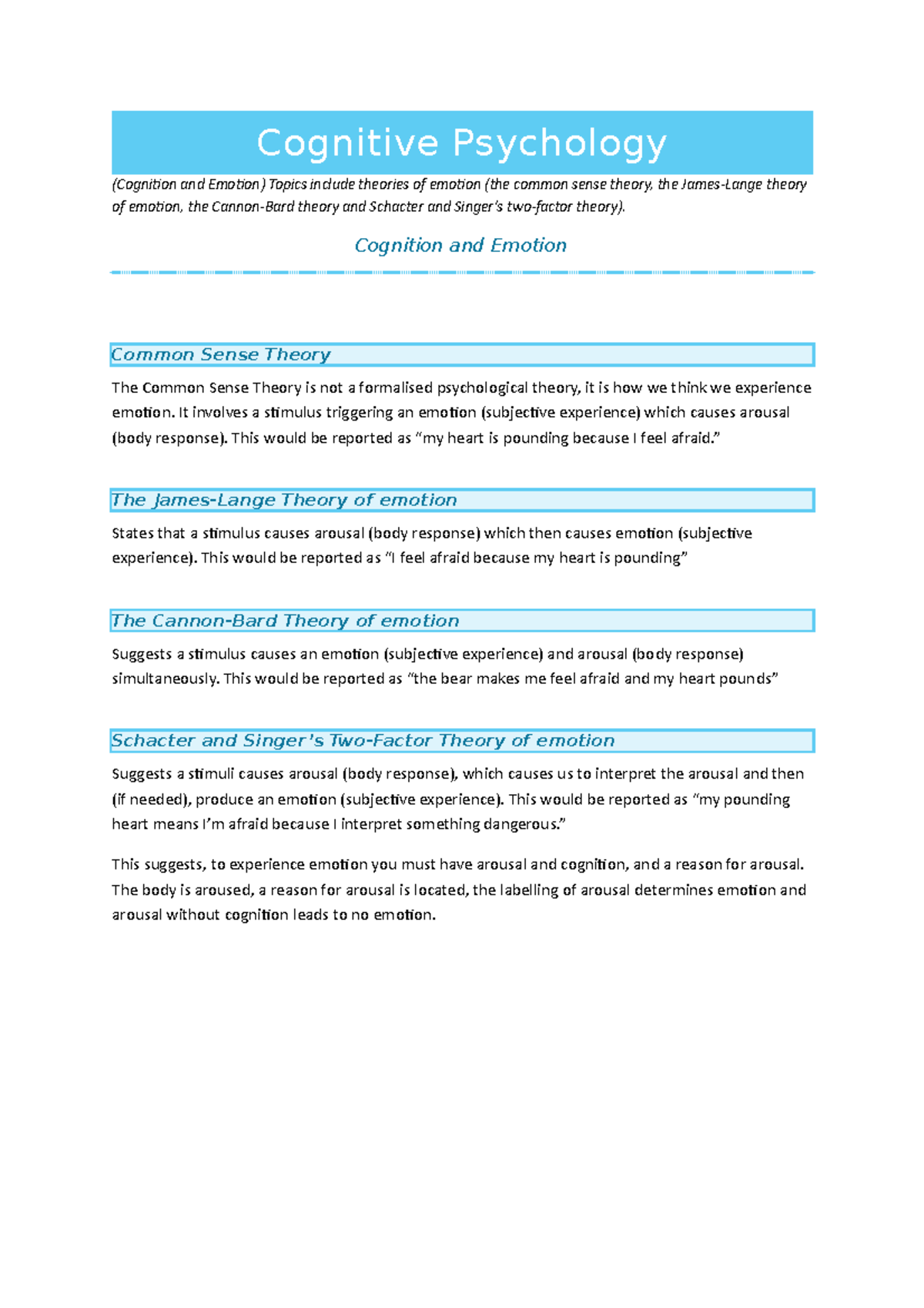 Cognitive Psychology 14 - Cognitive Psychology (Cognition and Emotion ...