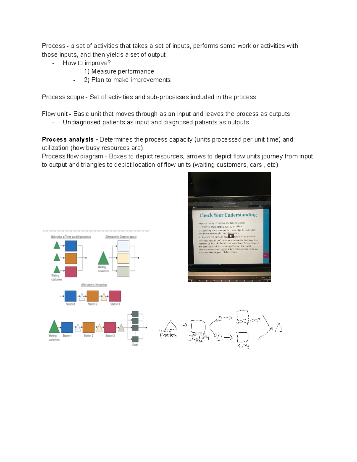 Biz Ops Notes - Process - a set of activities that takes a set of ...