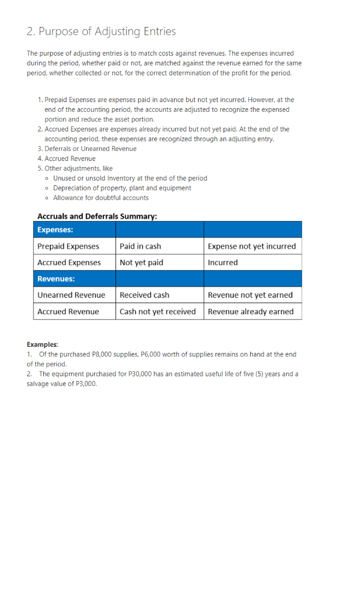 Chapter 3 Adjusting Entries - BS accountancy - Studocu