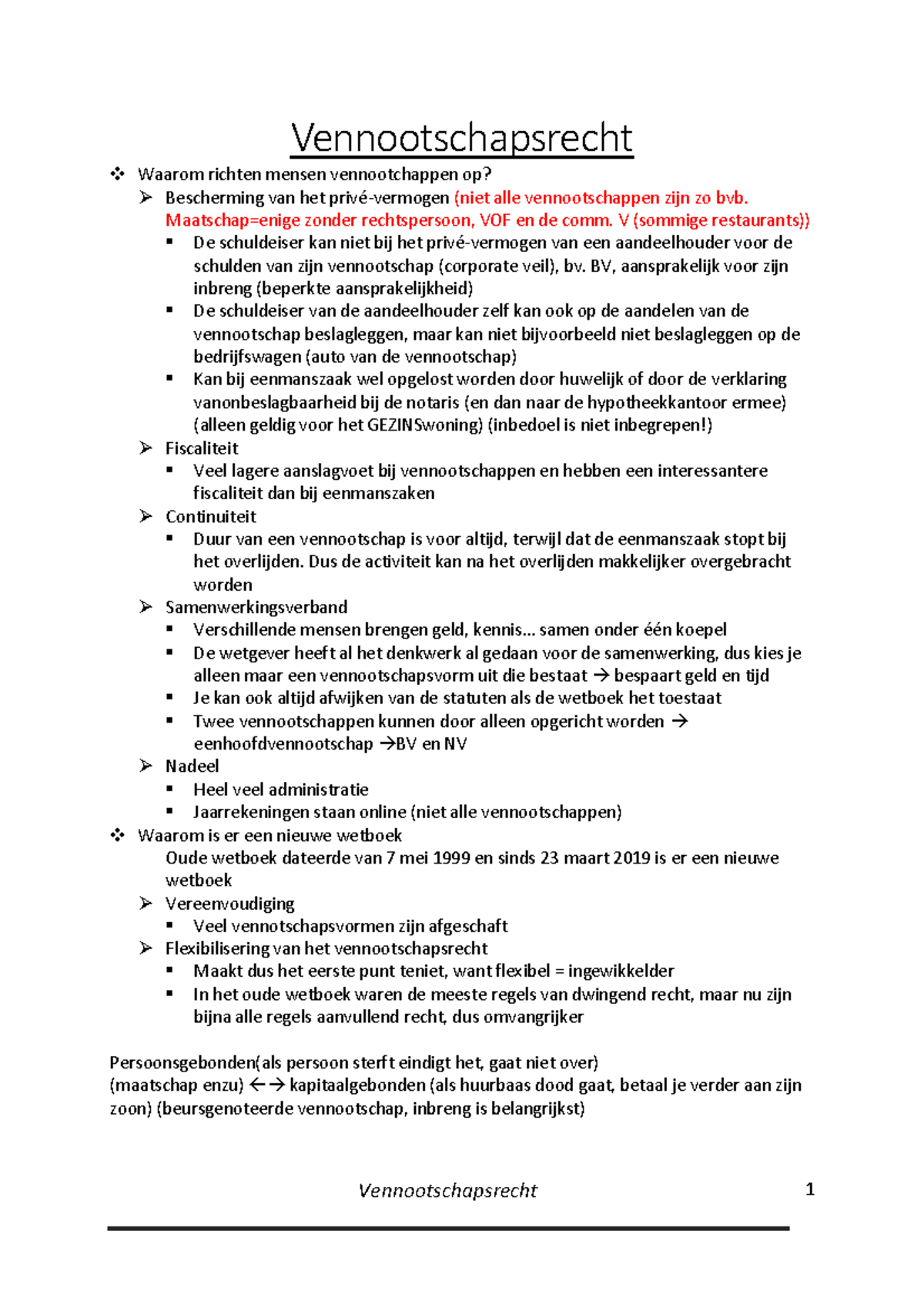 Vennootschapsrecht - Warning: TT: undefined function: 32 Warning: TT: undefined function: 32 1 ...