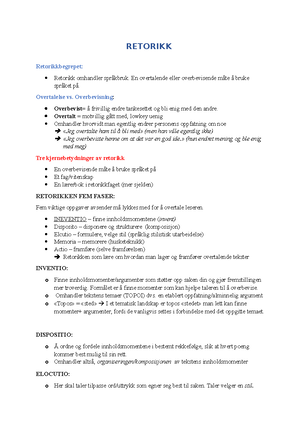 Teoriark 4 – retorikk 1 og argumentasjon - Teoriark retorikk og argumentasjon Den retoriske ...