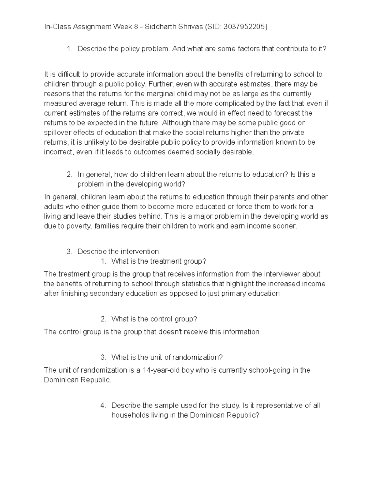 In class assignment week 8 - In-Class Assignment Week 8 - Siddharth ...