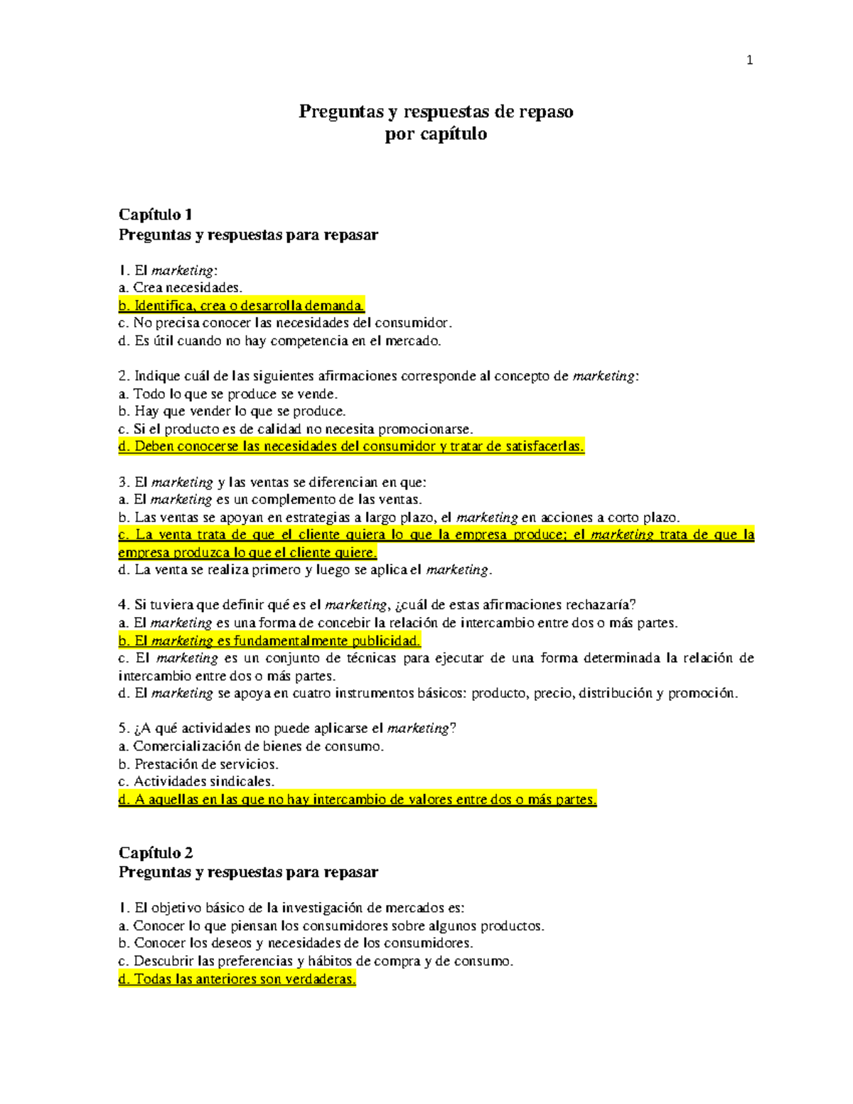 Preguntas-resueltas-Marketing - Preguntas y respuestas de repaso por capítulo Capítulo 1 ...