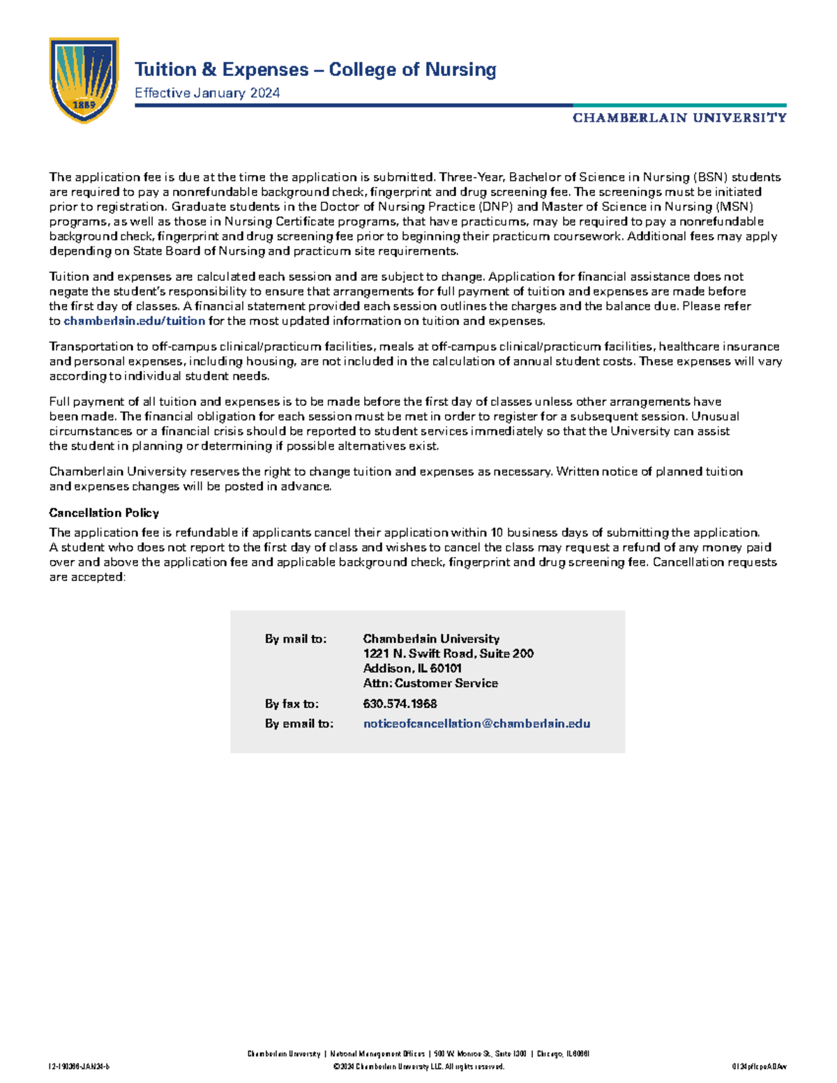 Ccn-tuition-and-expenses-chart jan 2024 - ####### Chamberlain ...
