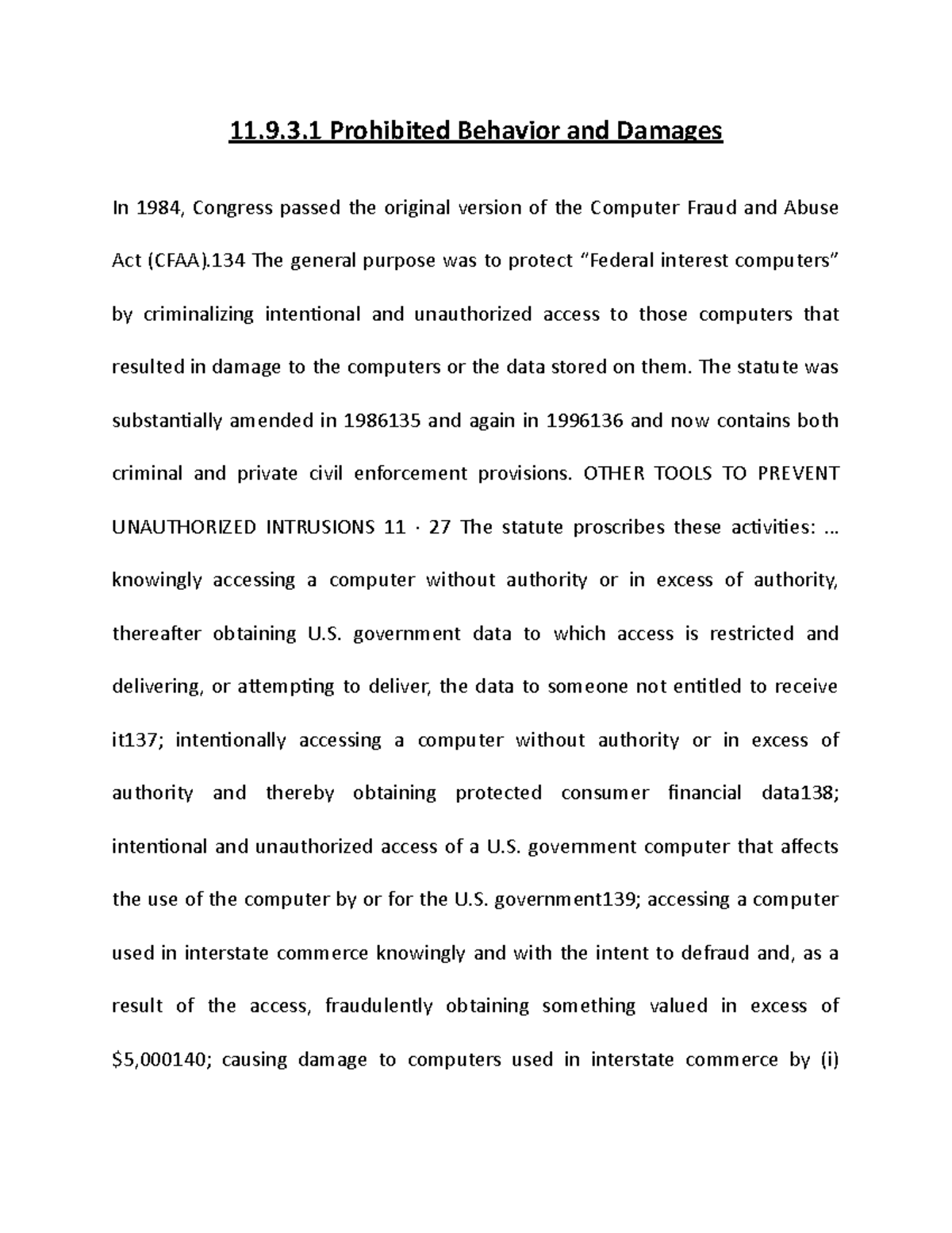 Prohibited Behavior and Damages - 11.9.3 Prohibited Behavior and ...