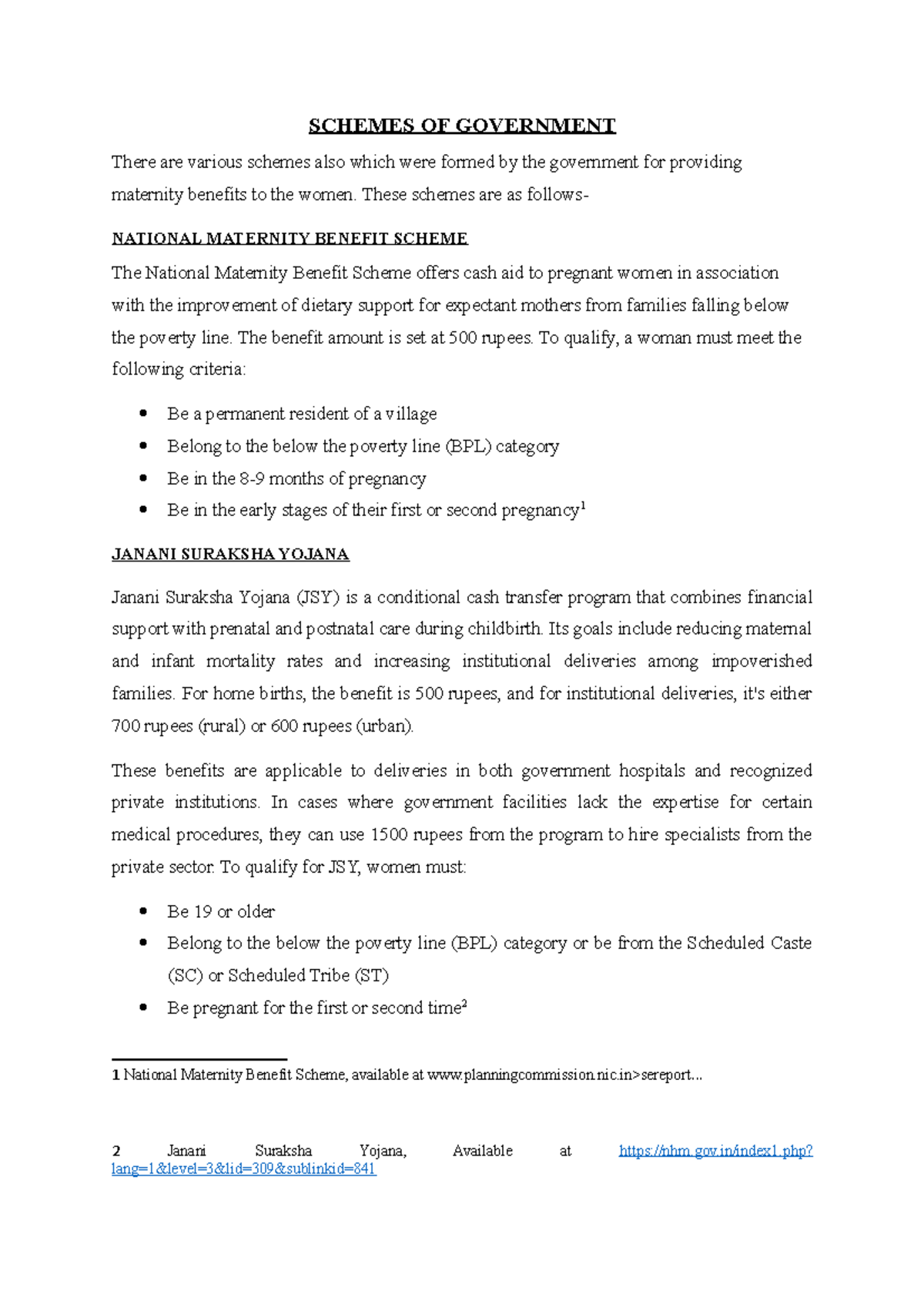 Schemes OF Government - submitted in the summary format - SCHEMES OF ...