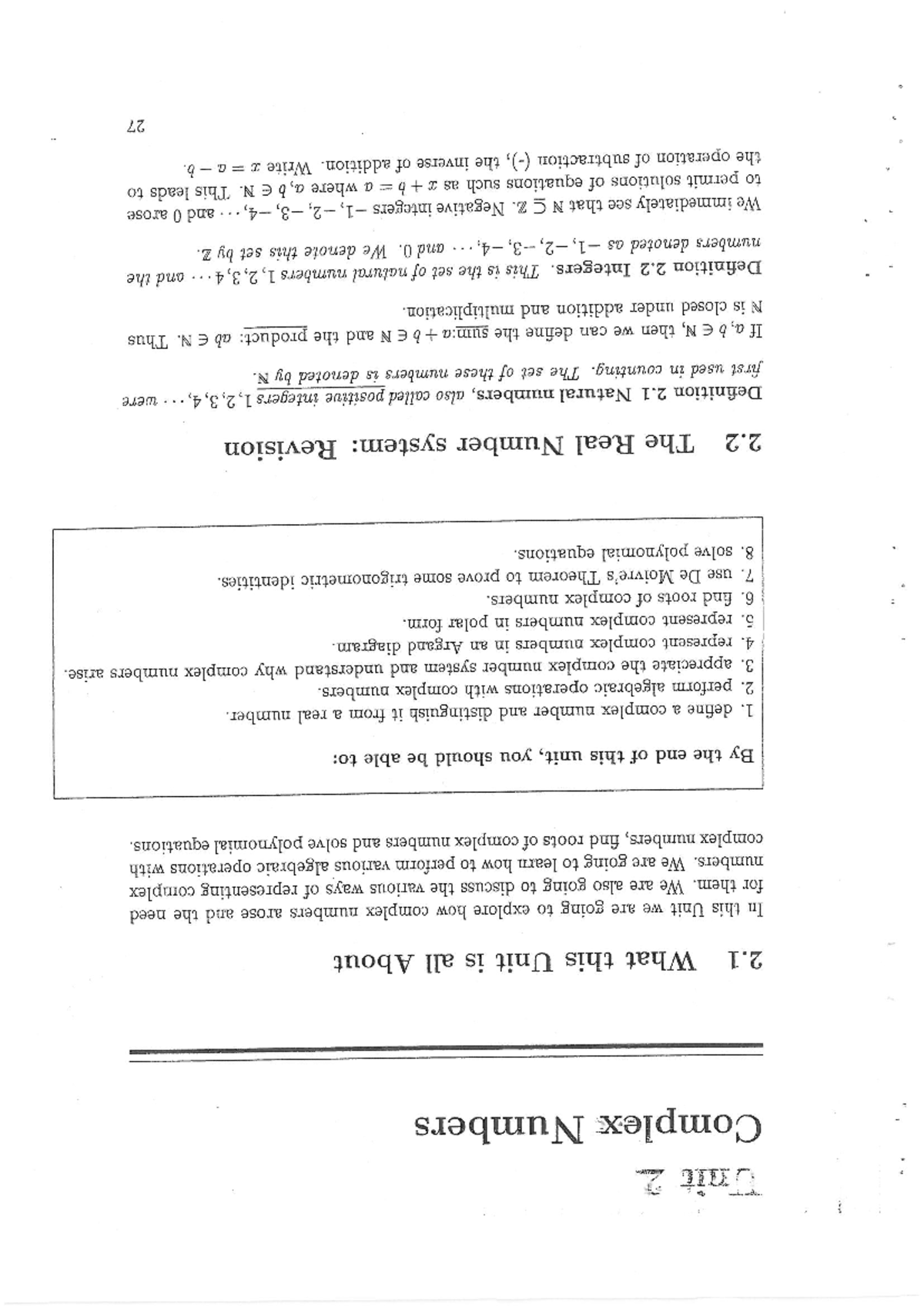 Chapter 3 - Unit 2 Complex Numbers 2 What this Unit is all About In ...