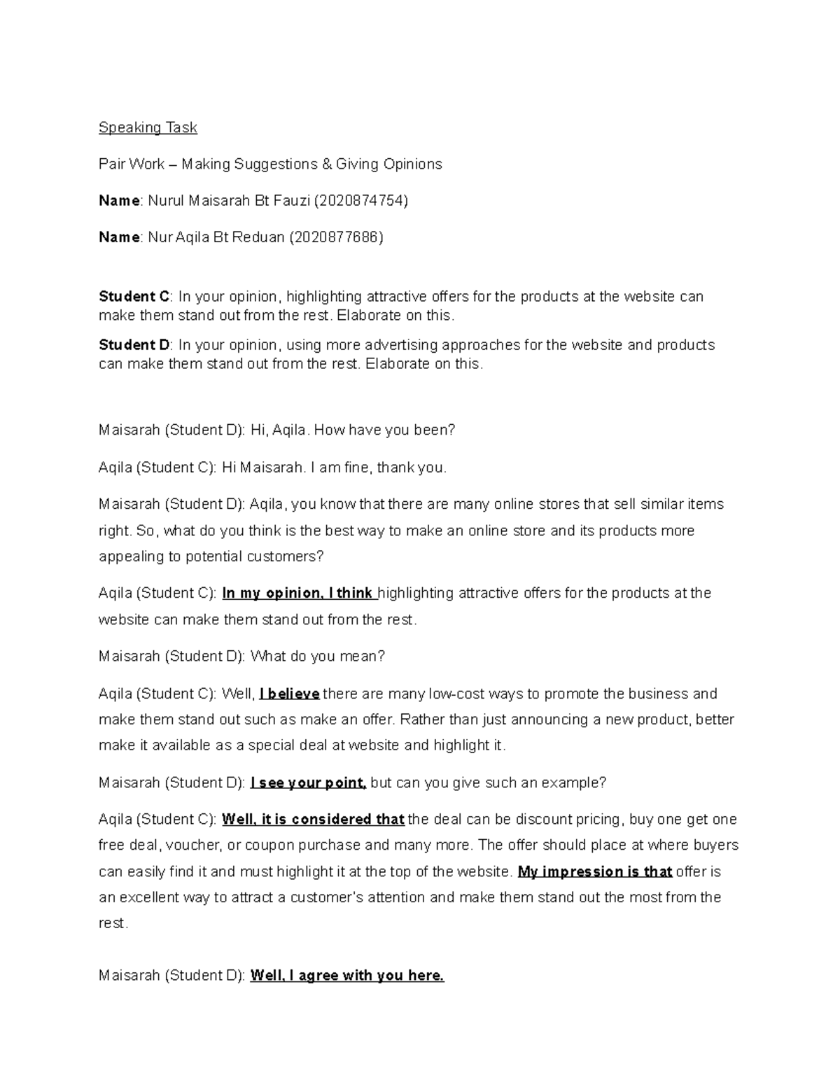 Speaking Task - All the best - Speaking Task Pair Work – Making ...