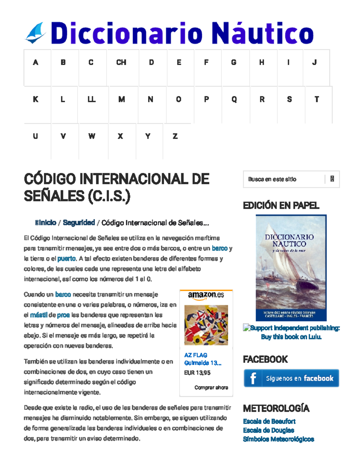 Código Internacional de Señales (C.I.S.) - Diccionario Náutico - Inicio ...