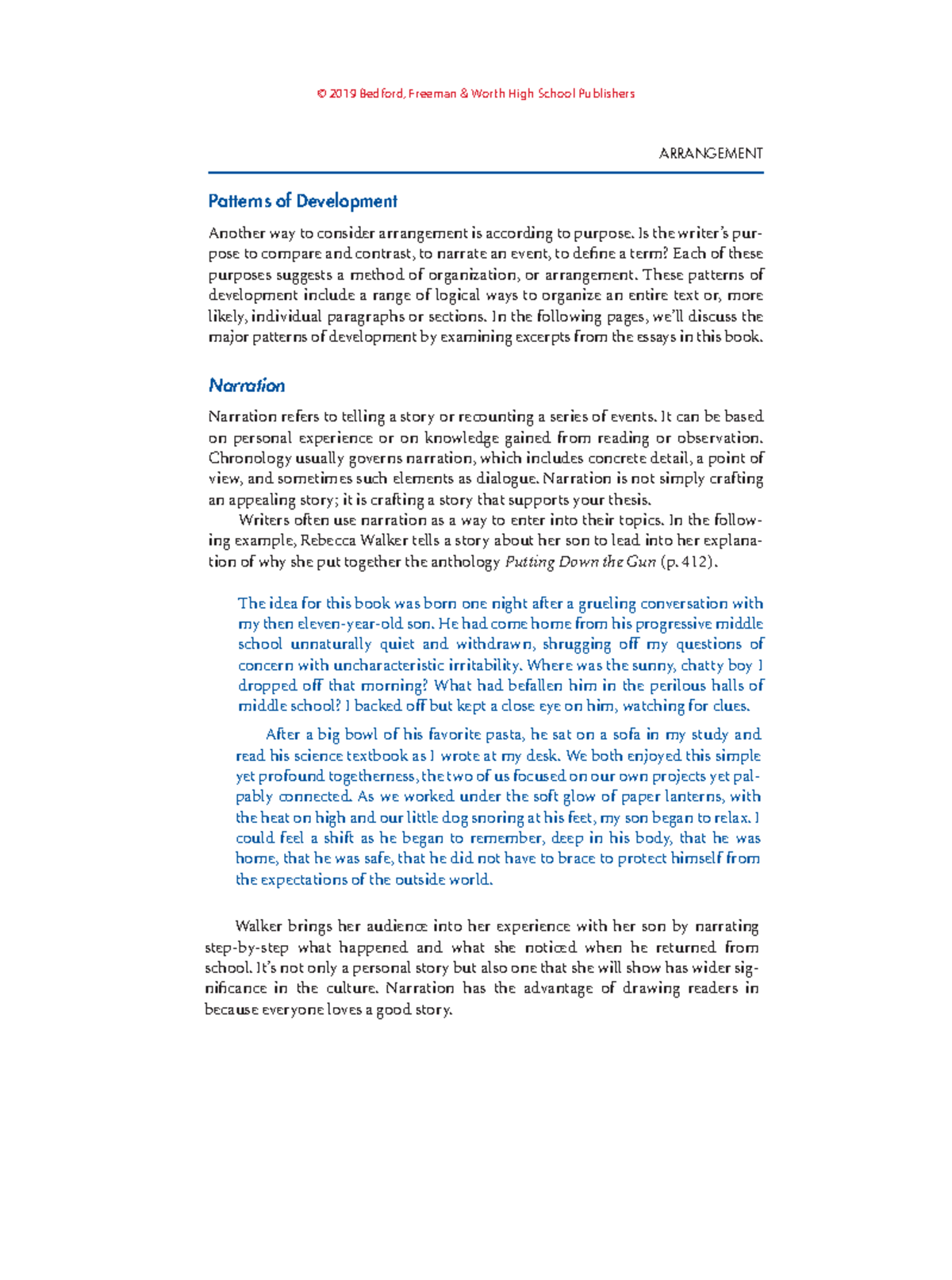 Handout AP Language Patterns of Development - Patterns of Development ...