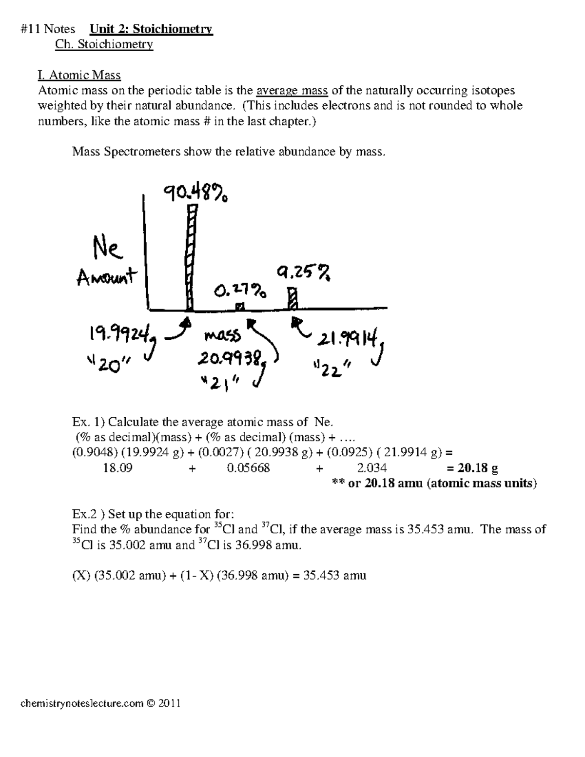 Hc2stoichiometry - chemistry notes for different text but mostly unit 2 ...