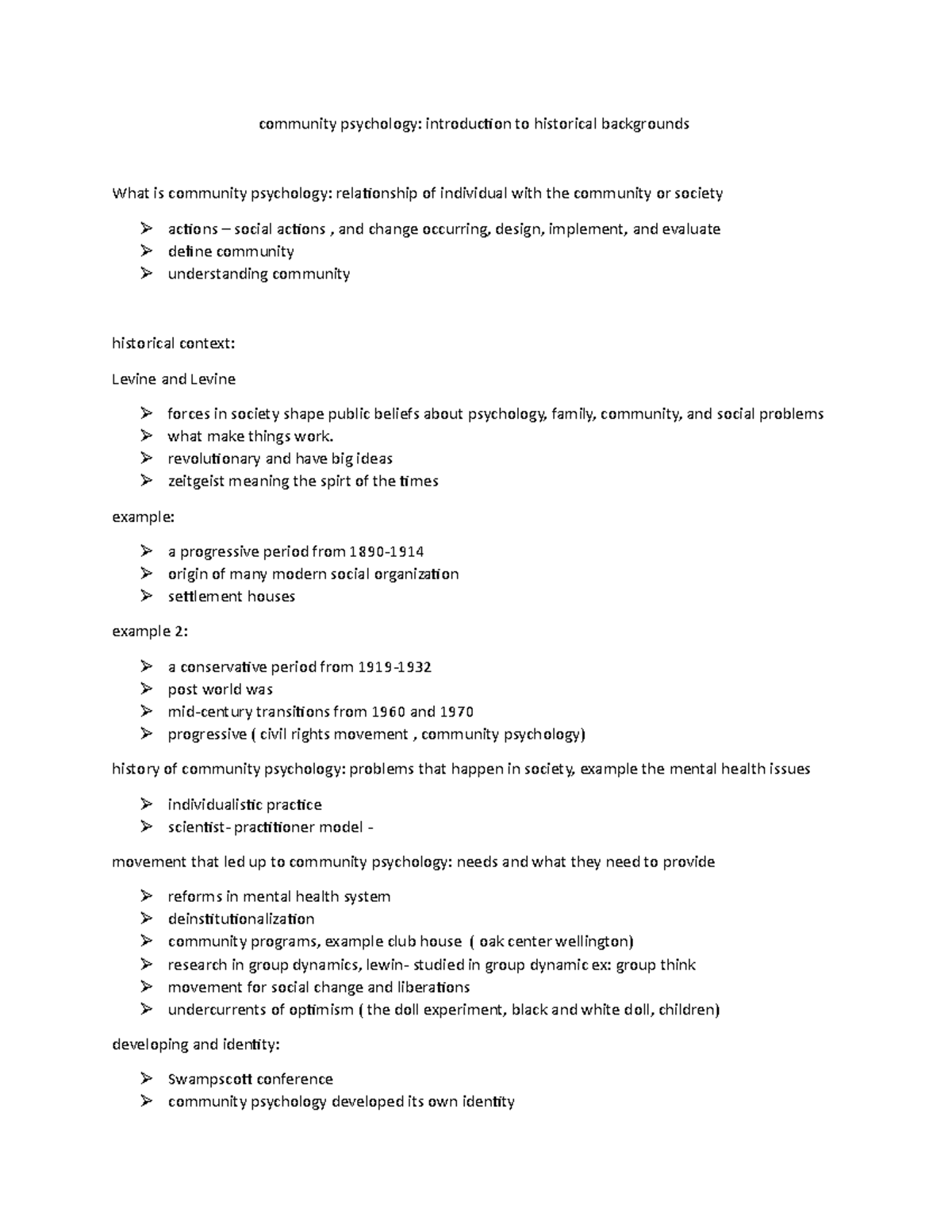 Community psychology . history - community psychology: introduction to ...