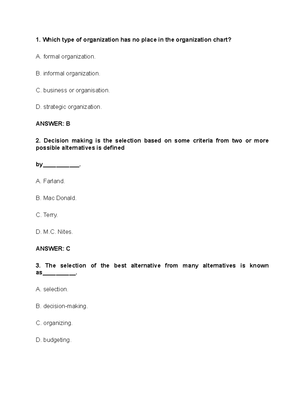 MCQ Principles Of Managements Task 1 Which Type Of Organization Has mcq-principles-of-managements-task-1-which-type-of-organization-has