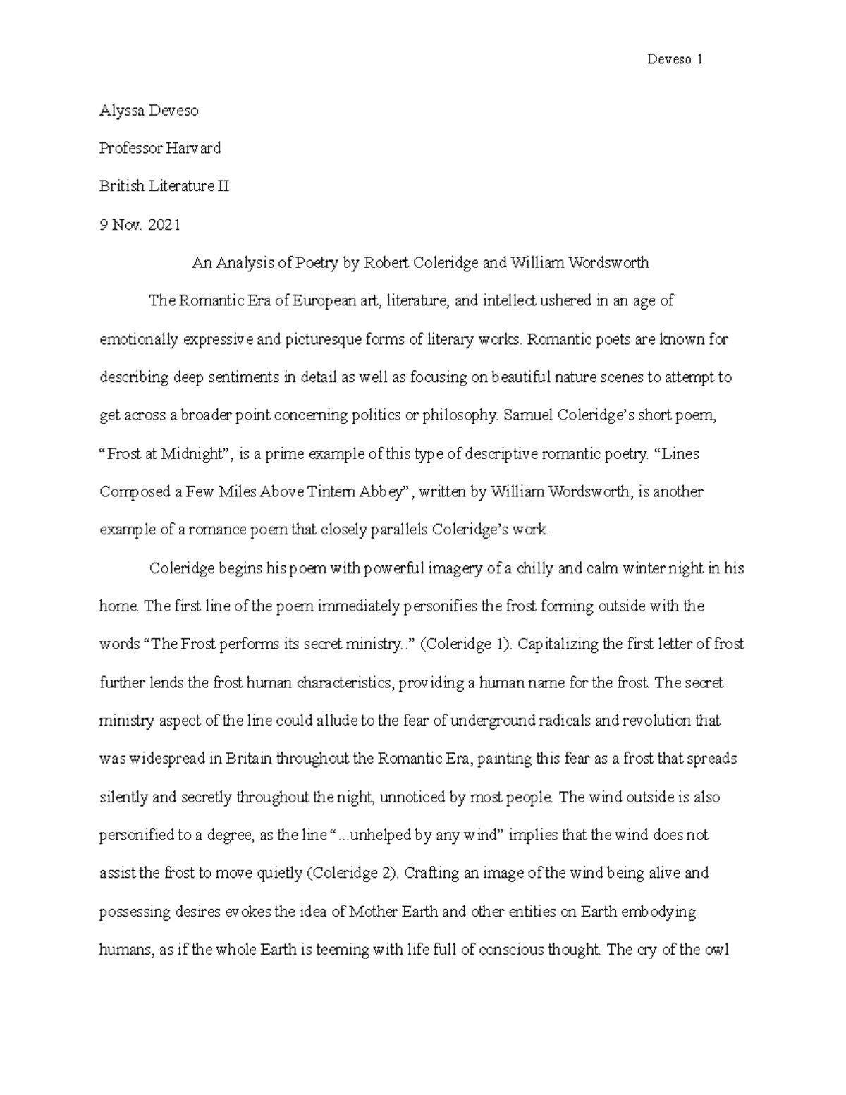 Brit Lit- Paper 2 - Example of a close reading essay for British ...