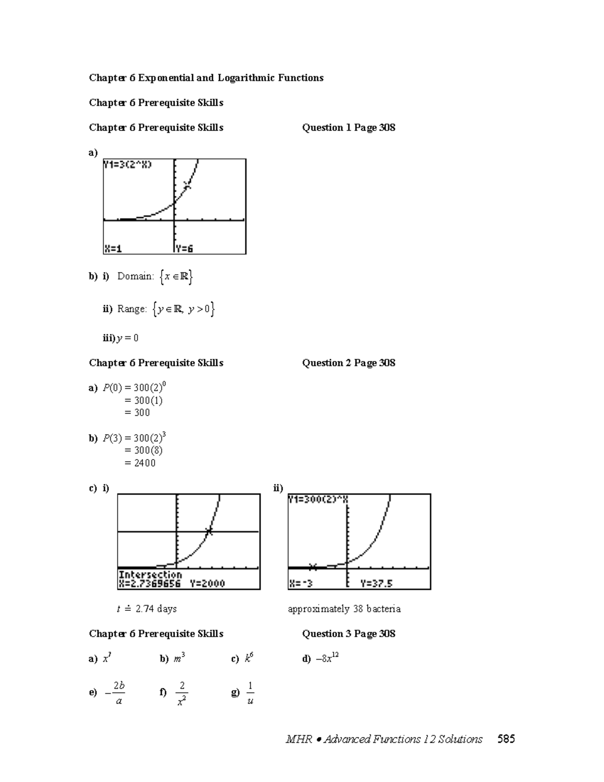 AF12 Chapter 6 Solutions - Chapter 6 Exponential and Logarithmic ...