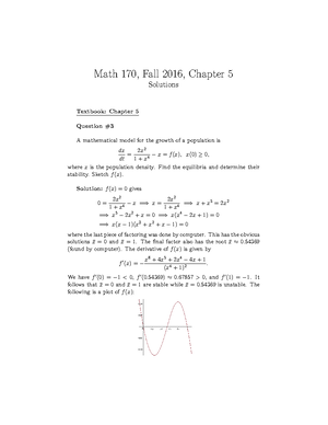 MATH 170 Assignment 3 - Math 170, Fall 2016, Chapter 3 Solutions ...