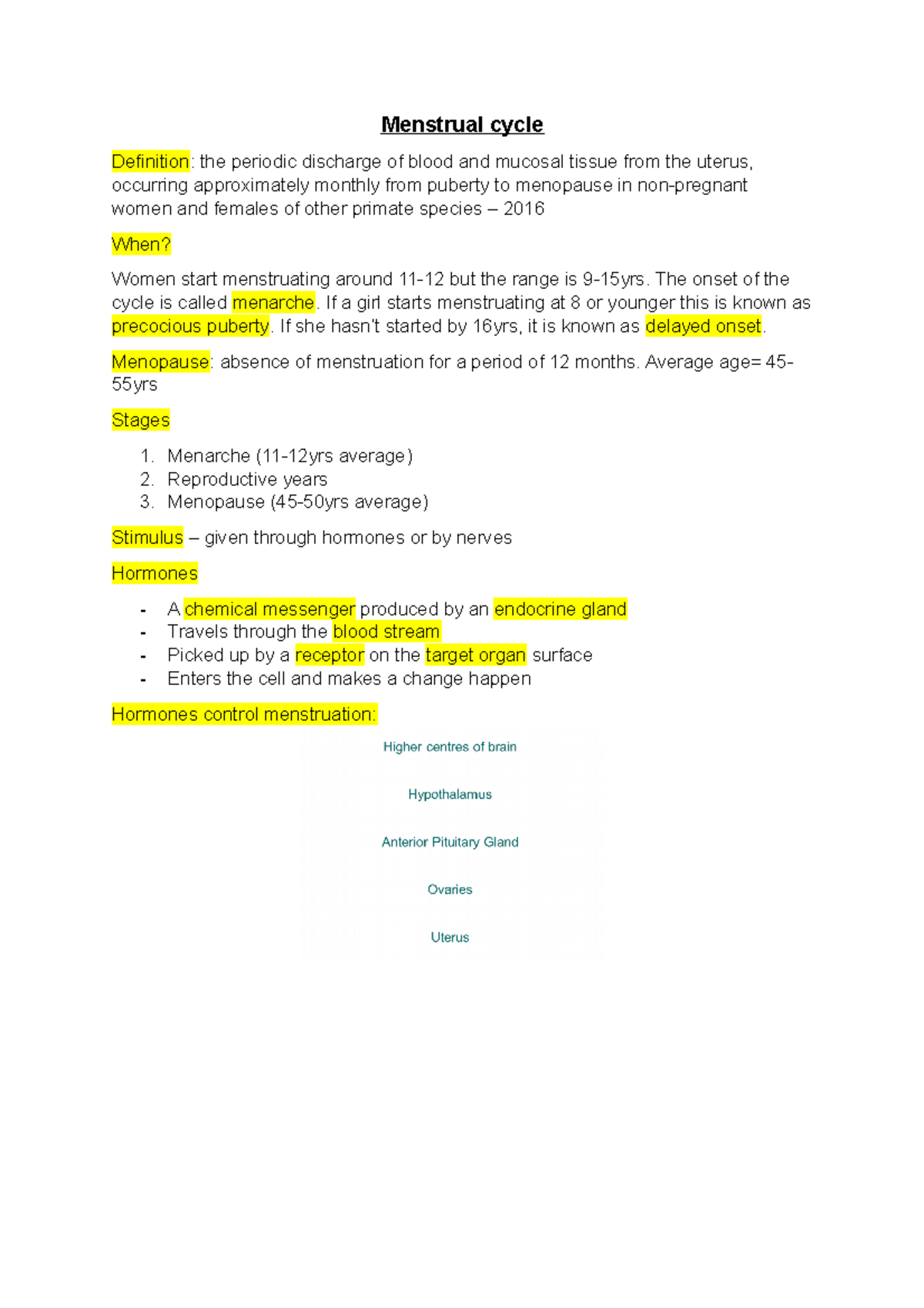 Menstruation - Menstrual cycle Definition: the periodic discharge of ...