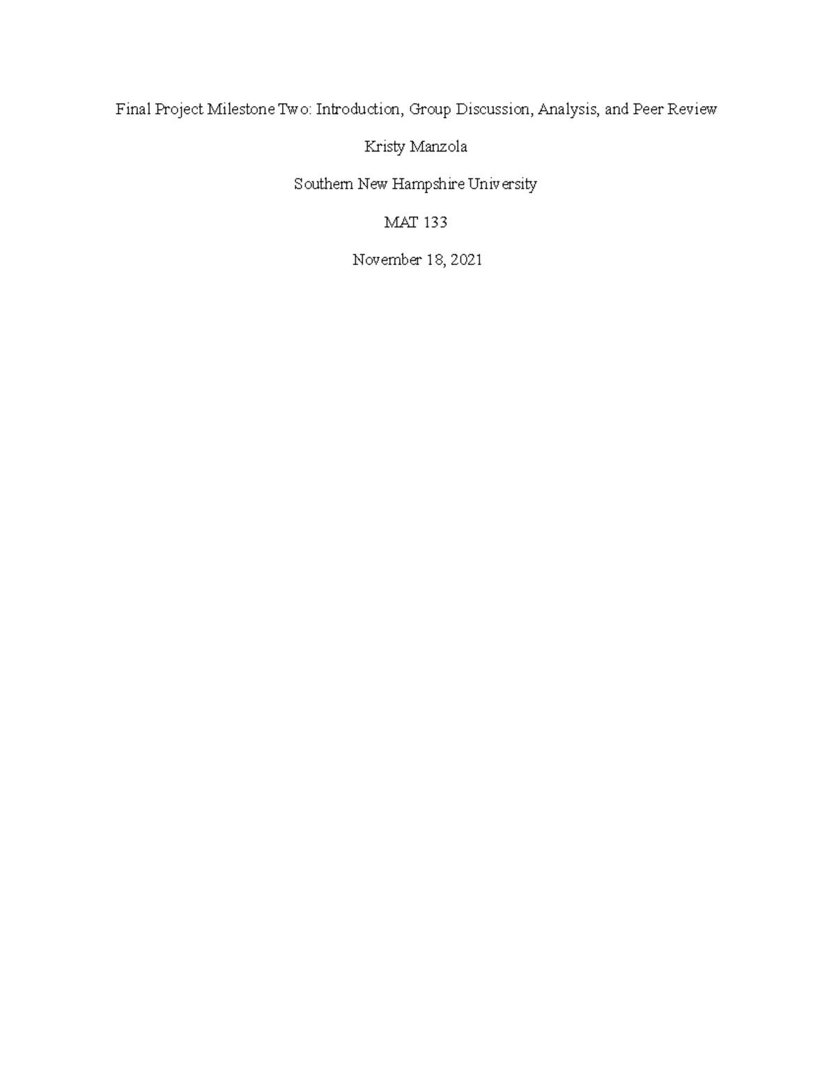 MAT 133 - Milestone 2 - Intro - PR - Analysis - Final Project Milestone ...