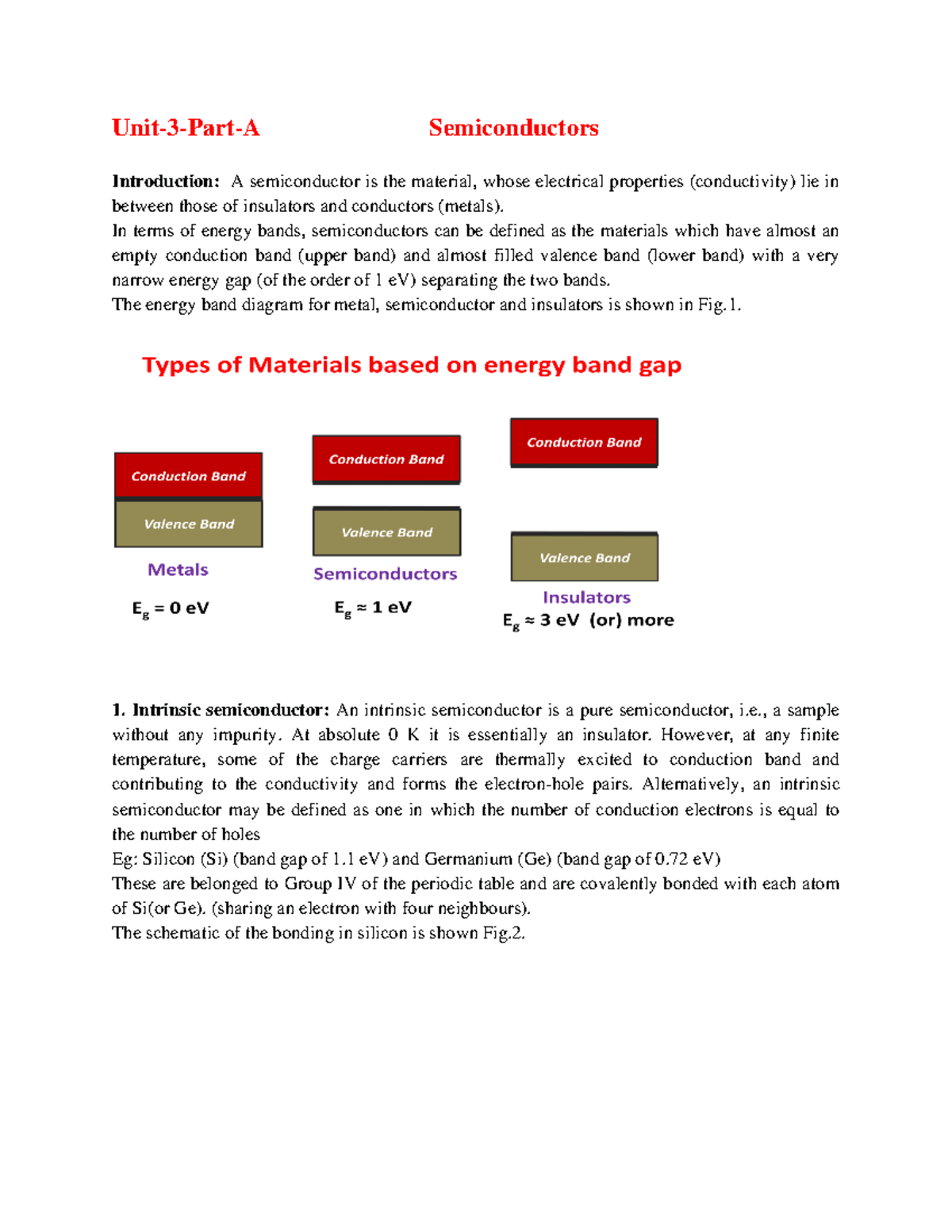 Unit-3-Part-A-Semiconductors - Copy - Unit-3-Part-A Semiconductors Introduction: A semiconductor ...