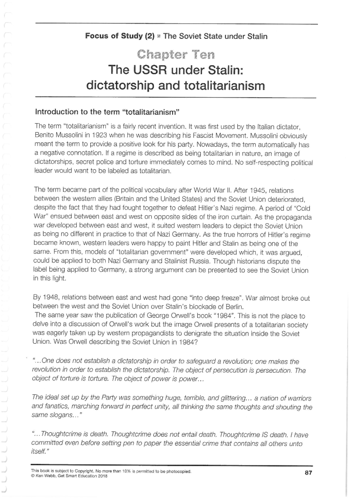 Webb Russia 'Stalin dictatorship, totalitarianism' - Focus of Study (2 ...