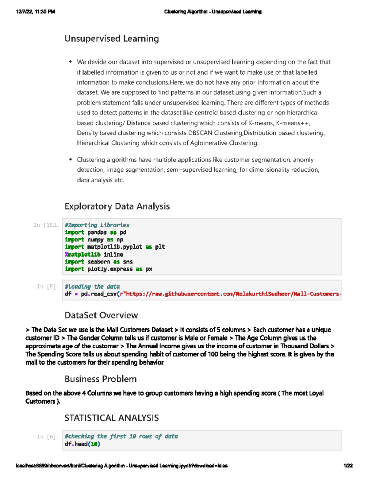 Unsupervised Learning Algorithms Copy Bachelor Of Computer