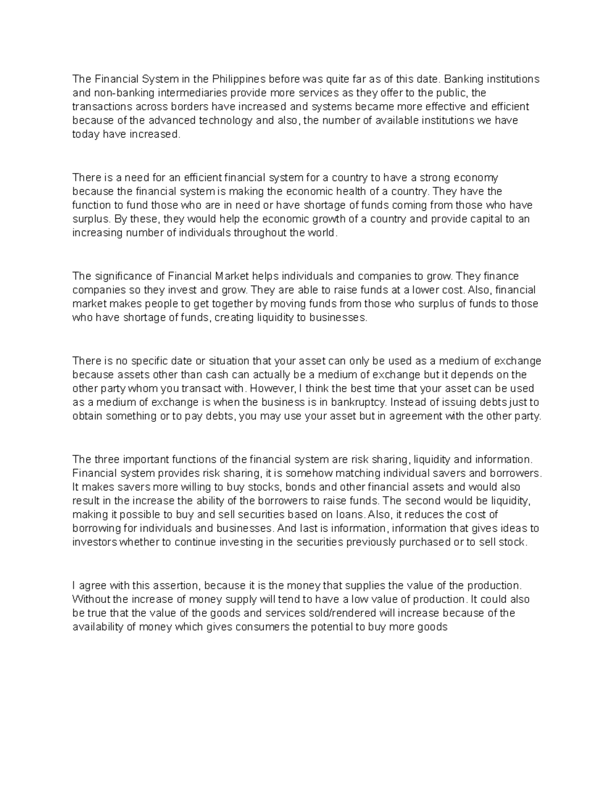The Financial System in the Philippines - Banking institutions and non ...