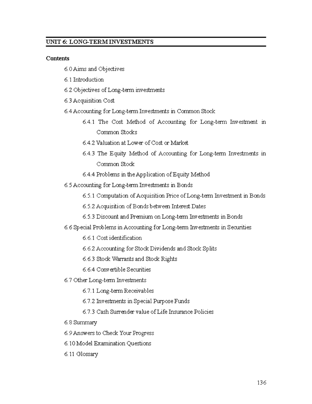 Unit 6 - OVERVIEW OF PROJECTS AND PROJECT ANALYSIS - UNIT 6: LONG-TERM ...