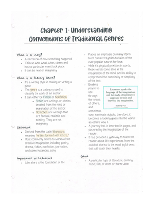 Chapter 1 Understanding Conventions of Traditional Genres - Creative ...