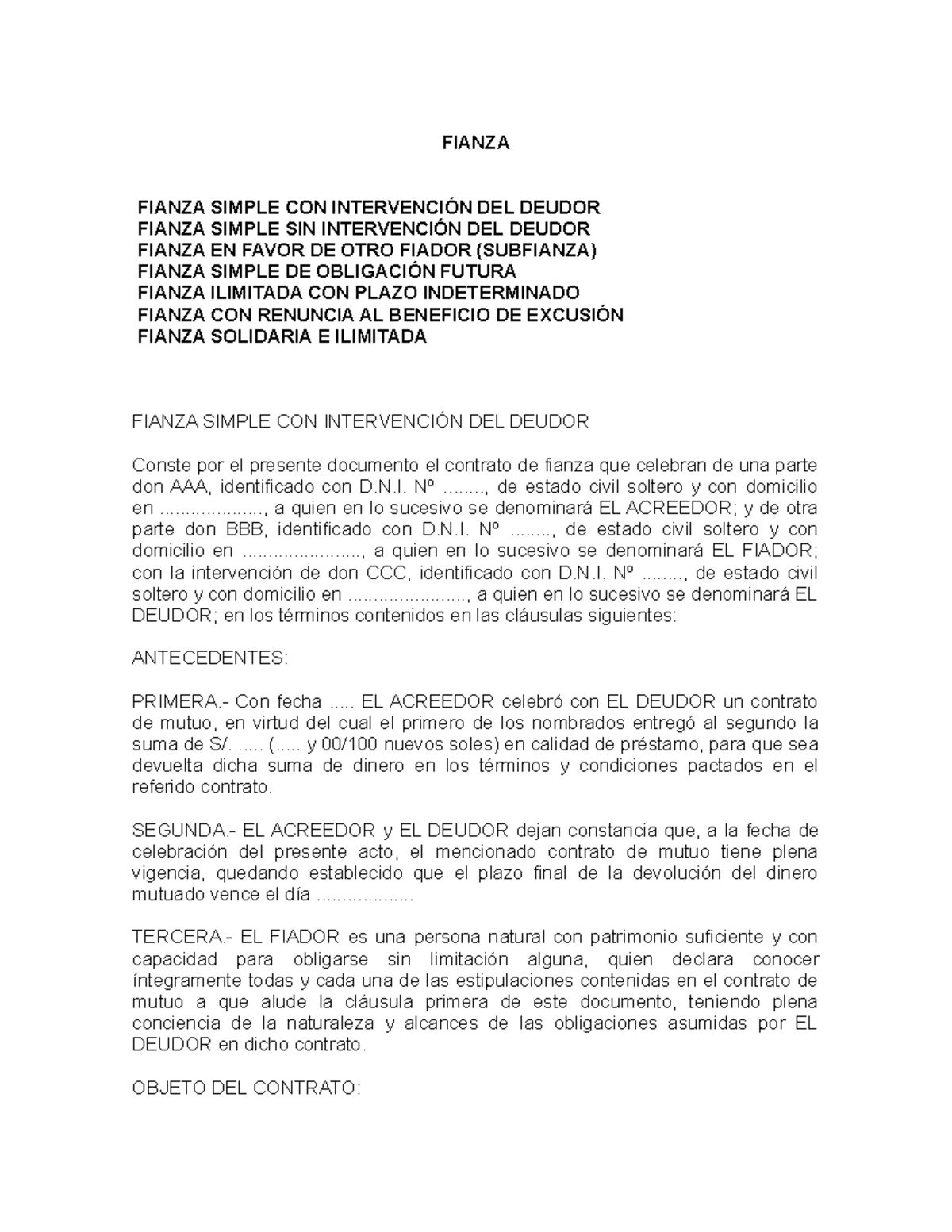 Fianza - Solo modelos que pueden ayudar a hacer tus tareas - FIANZA ...