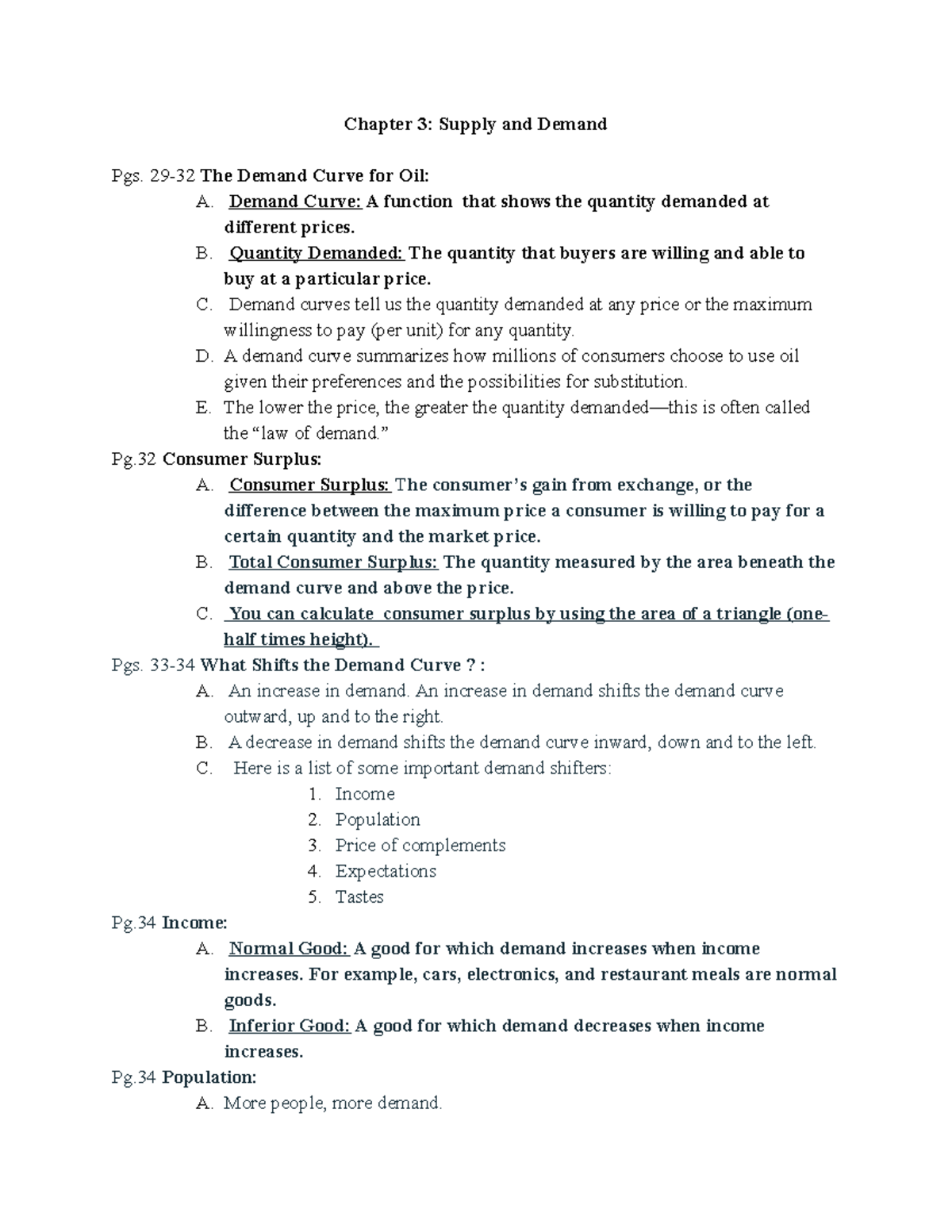 Priciples of Microeconomics Chapter 3 Supply and Demand - Chapter 3 ...