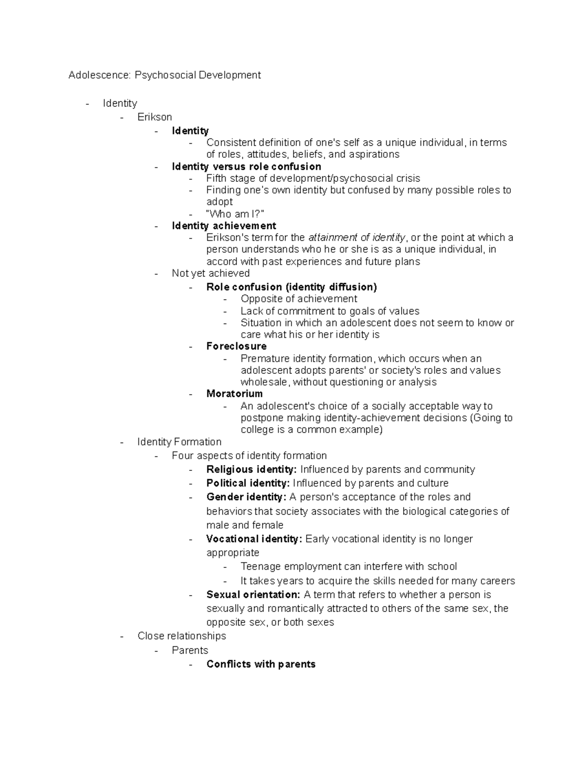 Adolescence Psychosocial Development - Adolescence: Psychosocial ...