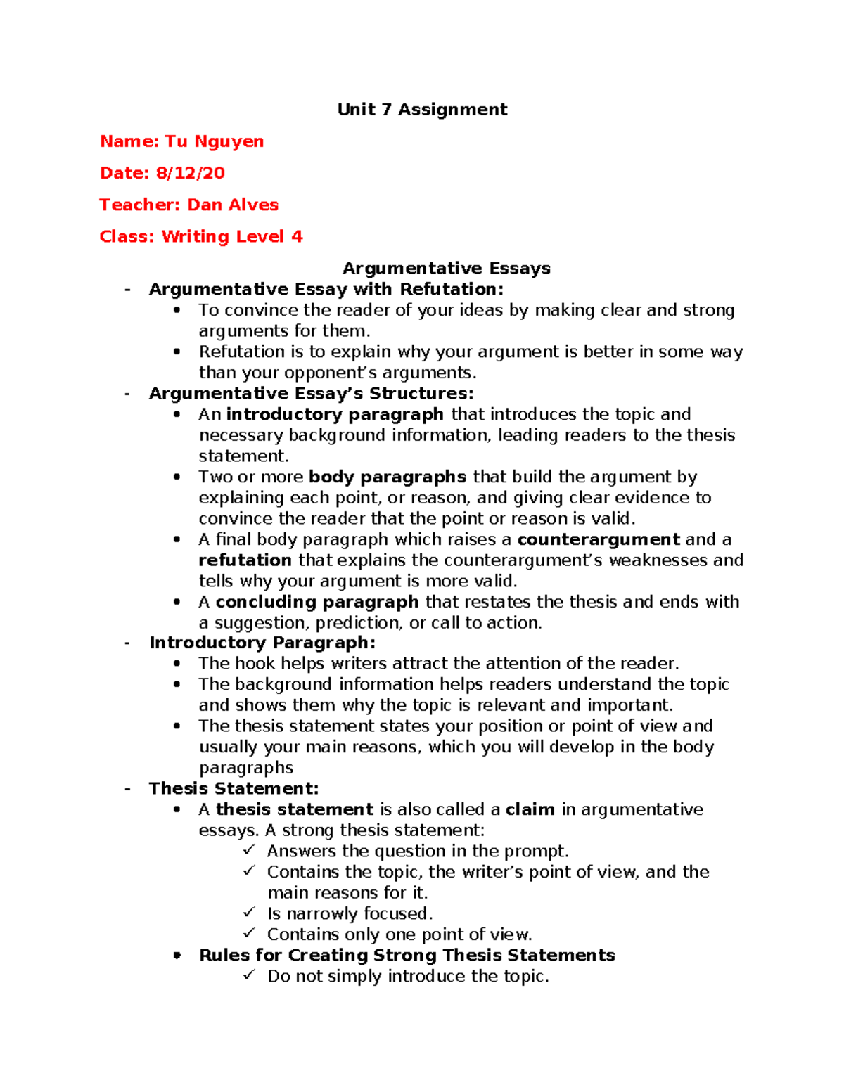 Unit 7 Assignment - Tu Nguyen - Unit 7 Assignment Name: Tu Nguyen Date ...