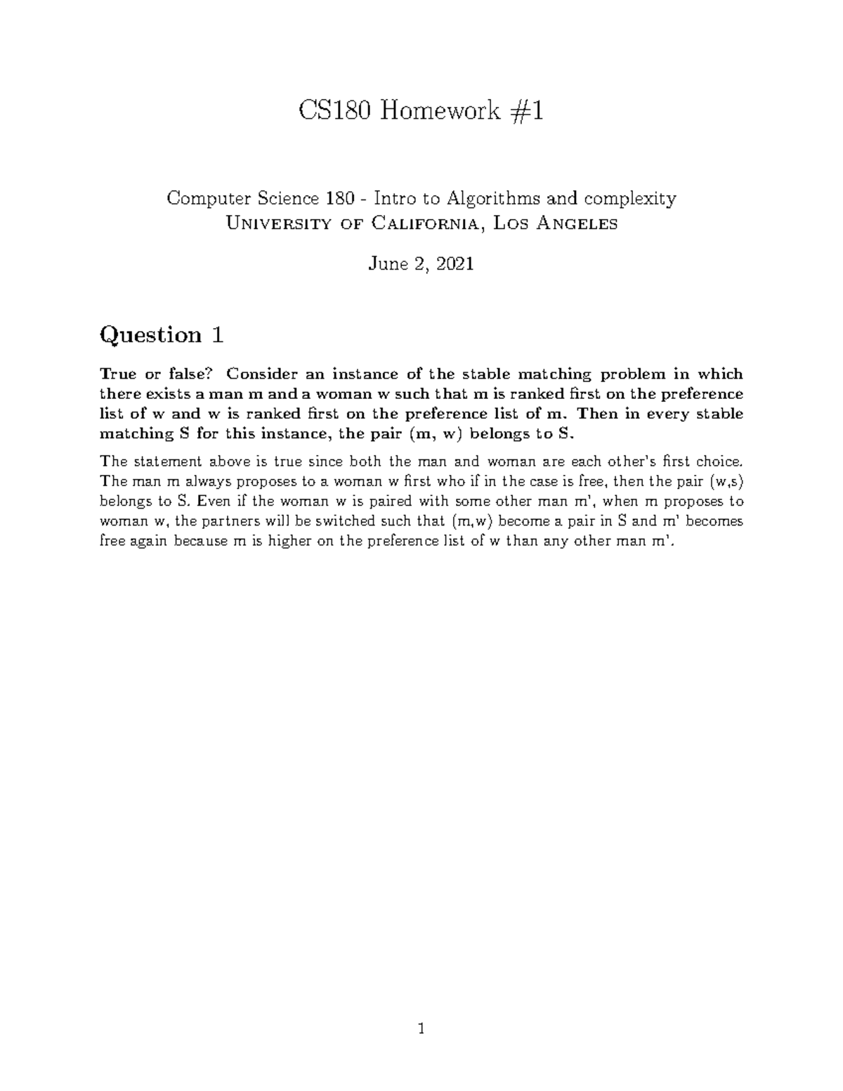 CS180 - HW1 - Matching algorithms and Big O - CS180 Homework Computer Science 180 - Intro to ...