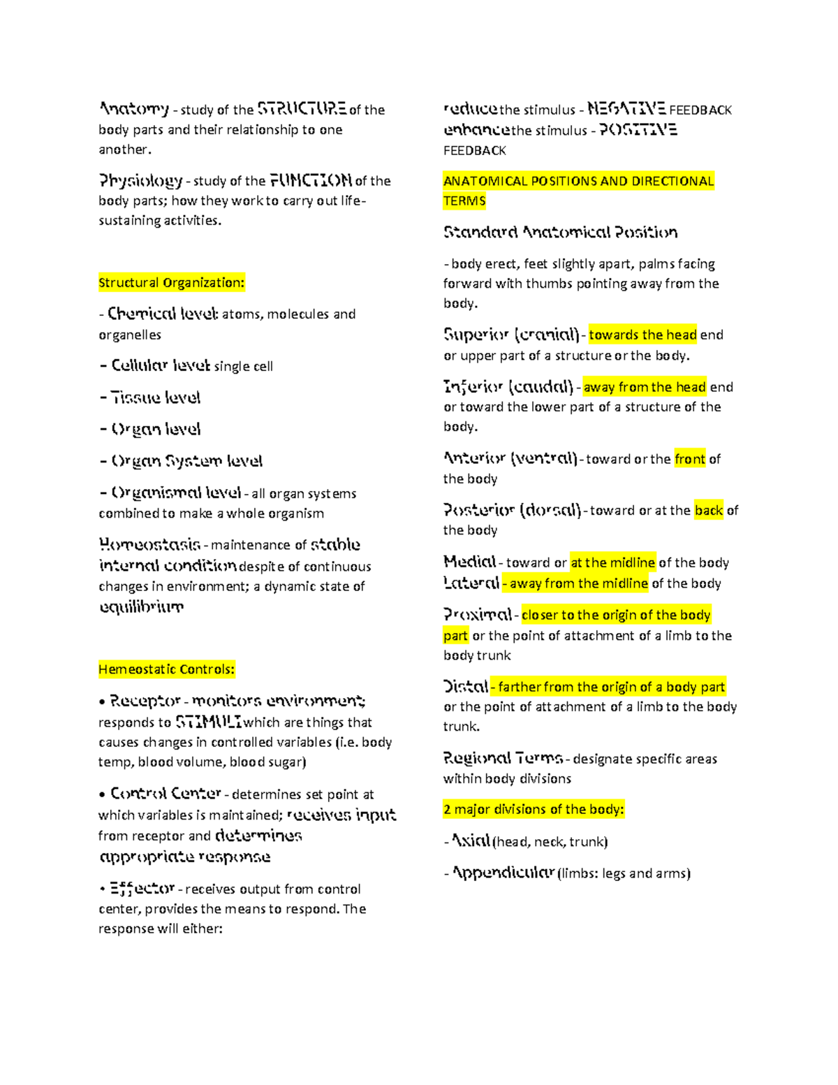 General Overview of Medical Topics - study of the of the body parts and ...