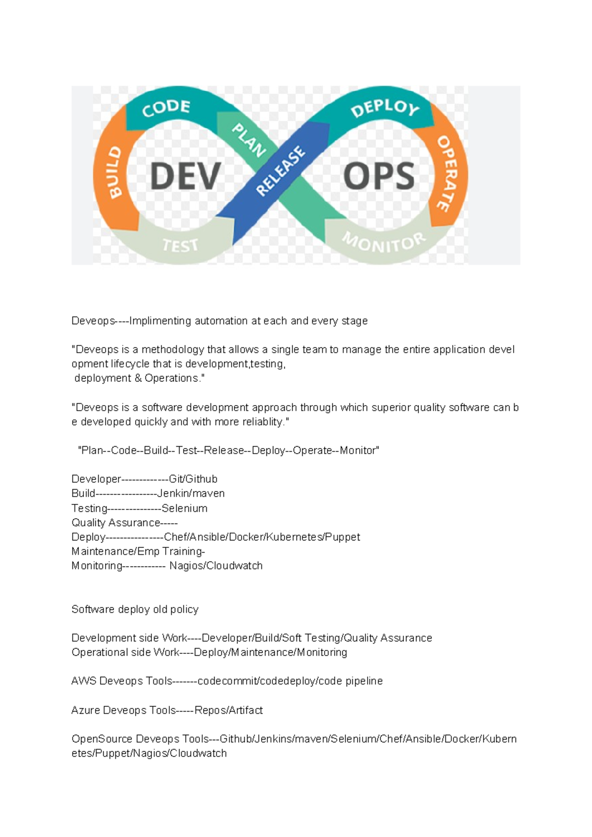 Deveops Notes - Devops - Deveops-Implimenting automation at each and ...