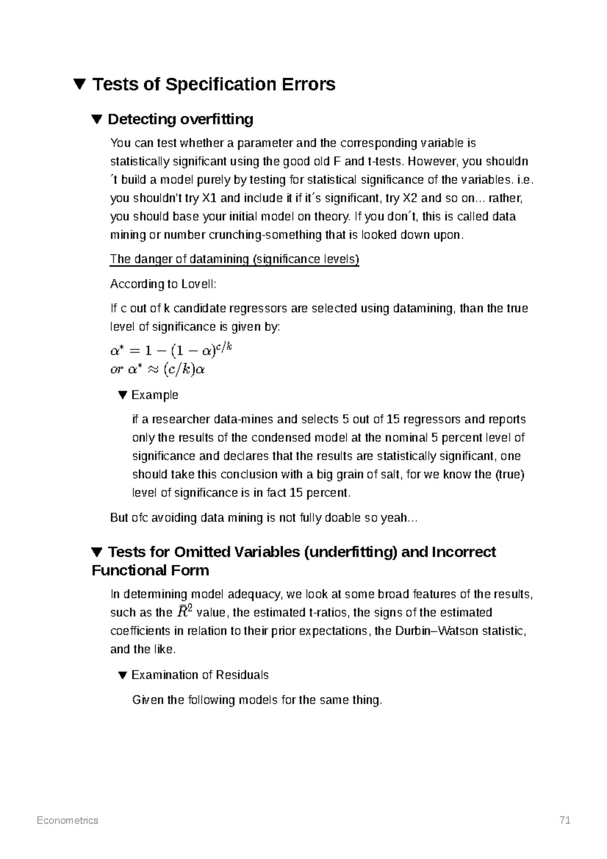 Econometrics 1-part-15 - Tests of Specification Errors Detecting ...