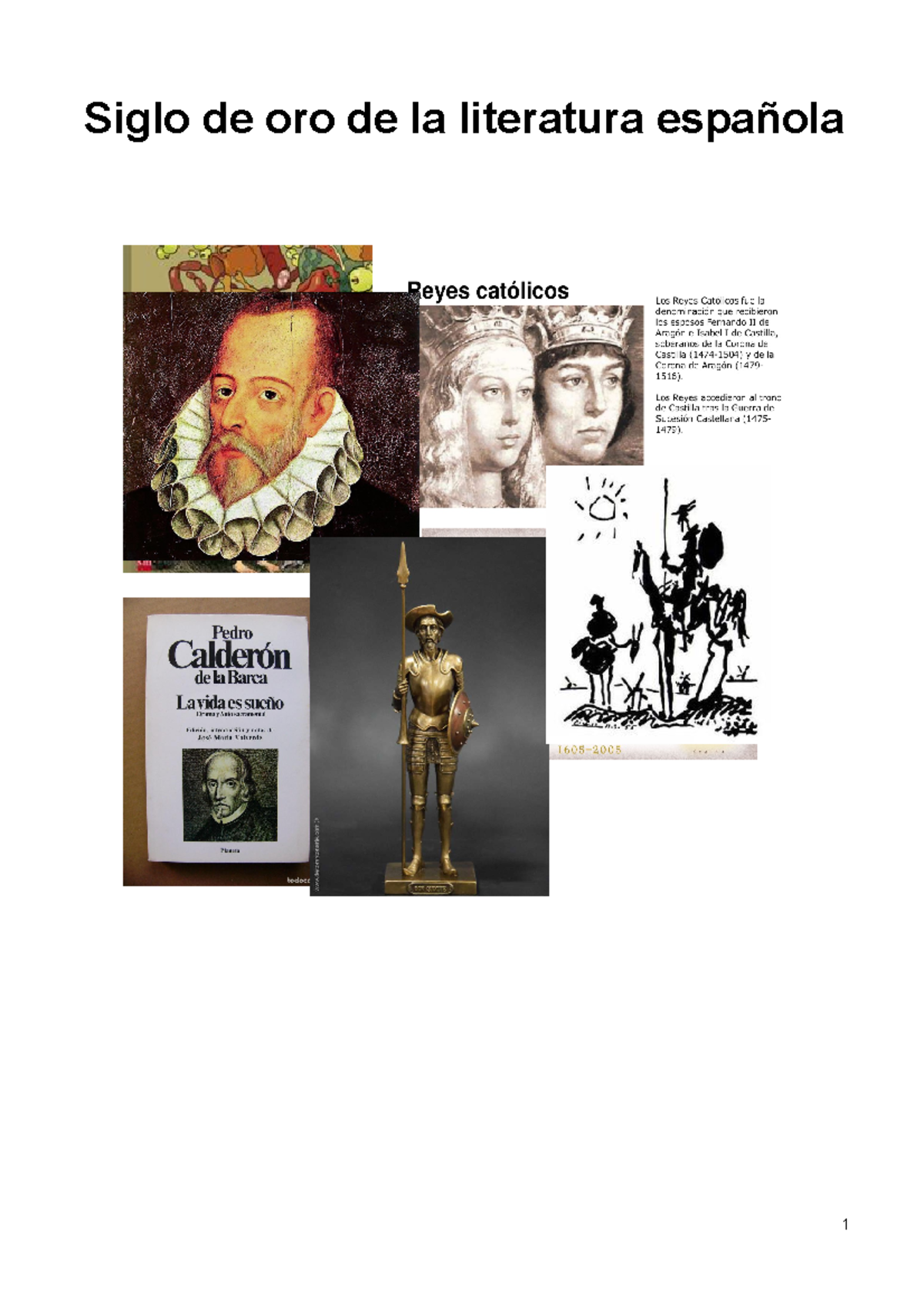 Literatuur geschiedenis spaans - Spanish 5 - HvA - Studeersnel